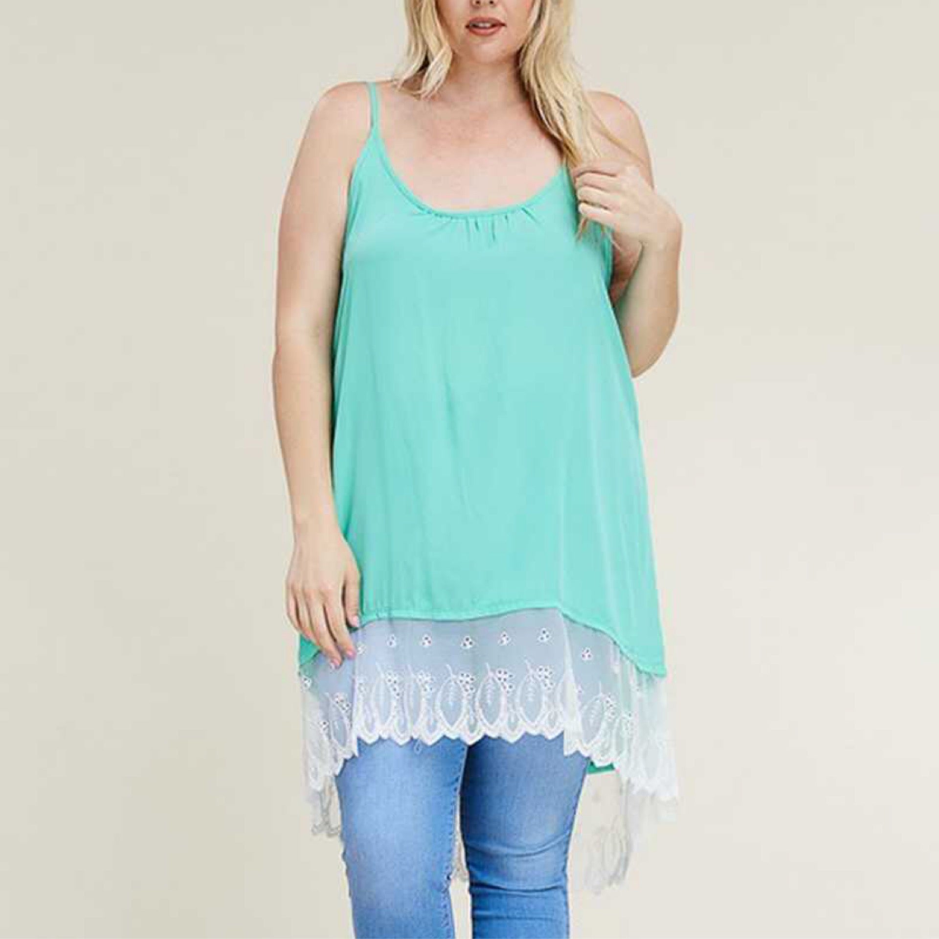 mint lace top